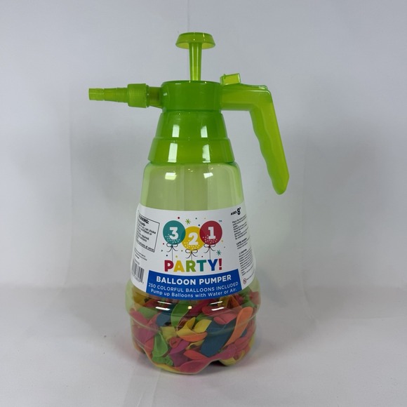 3-2-1 Party | Games | Water Balloon Pumper With 25 Colorful Balloons ...